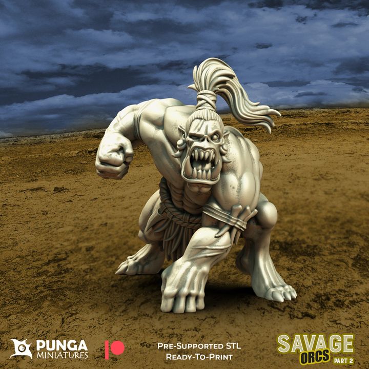 3D Printable Savage Orcs Complete Set by Punga Miniatures